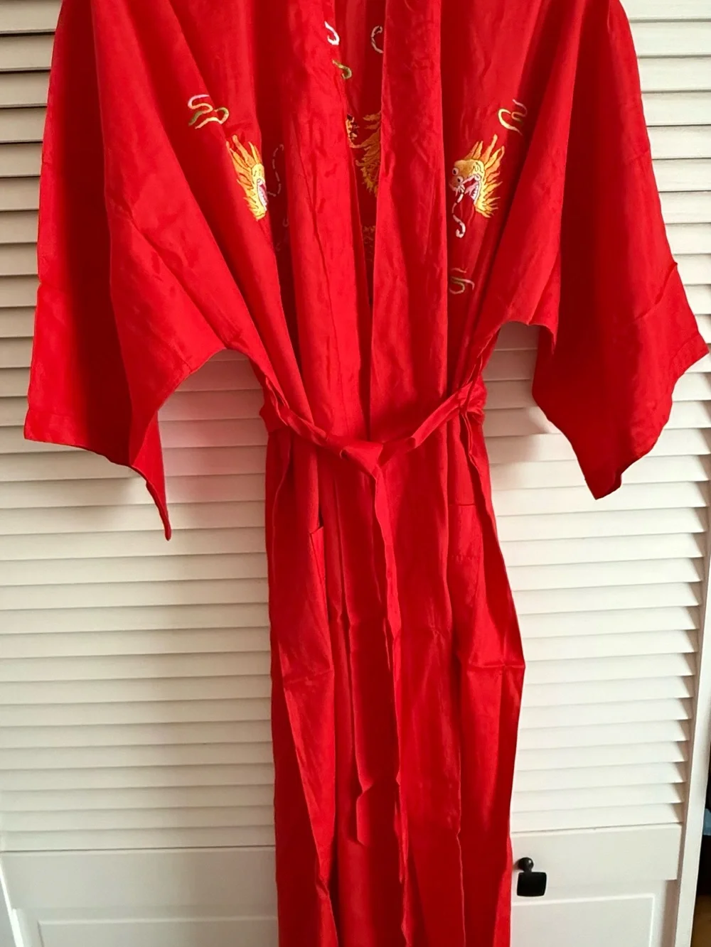 Silver Lake | Other | 96s Vintage Red Dragon Embroidered Kimono Robe ...